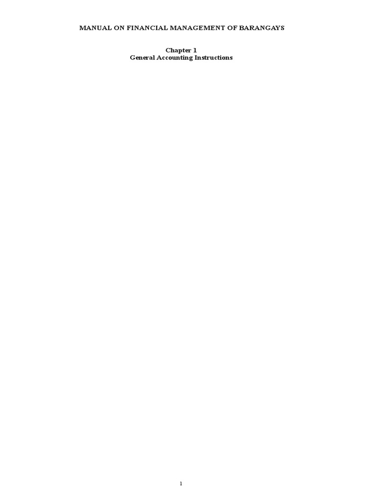 Manual On Financial Management of Barangay | PDF | Bookkeeping | Payments