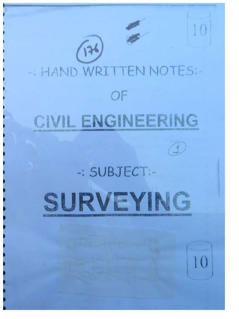 Surveying Notes PDF | PDF