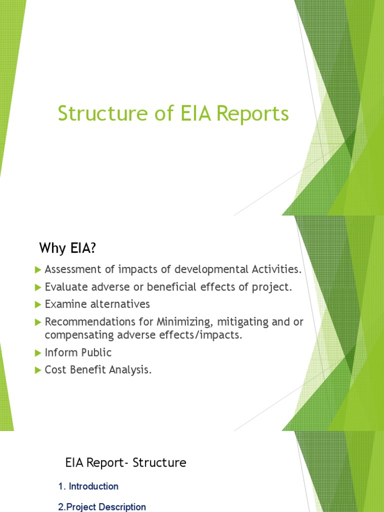Structure of EIA Report | PDF | Environmental Impact Assessment ...