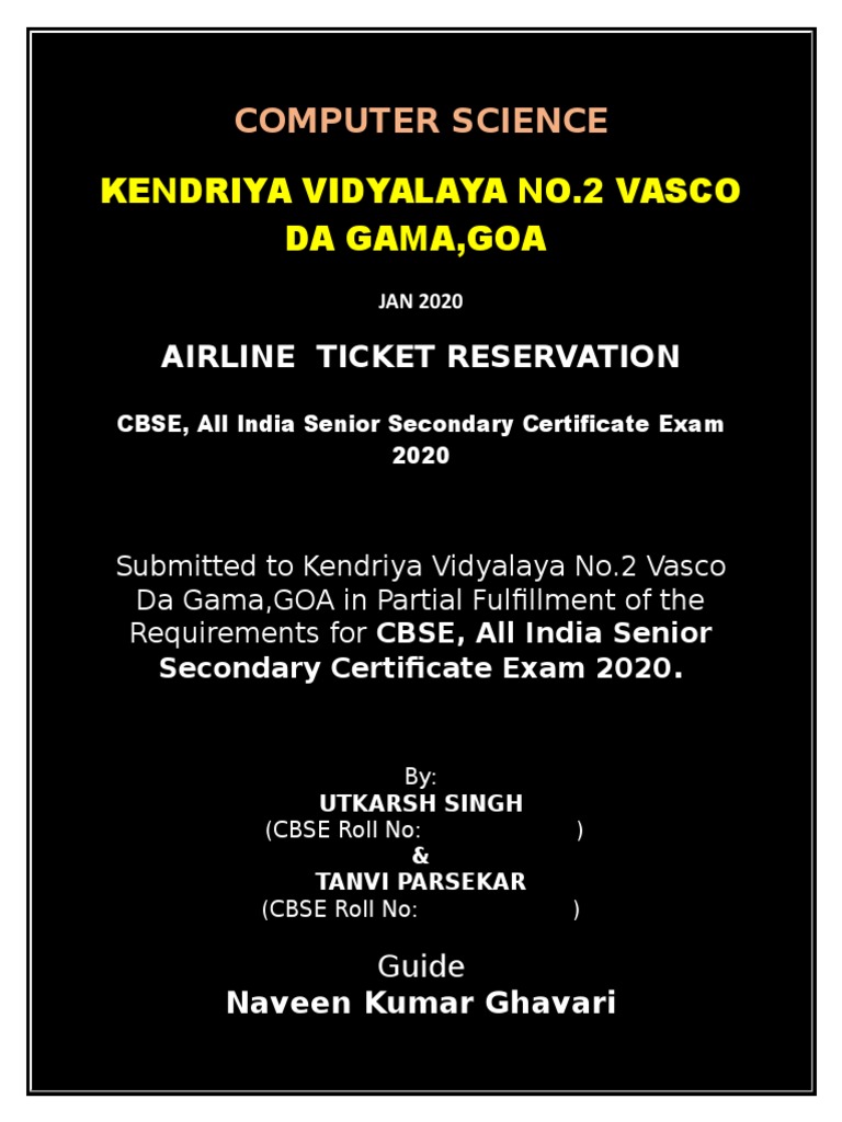 Airplane Reservation System | PDF | Databases | Computing