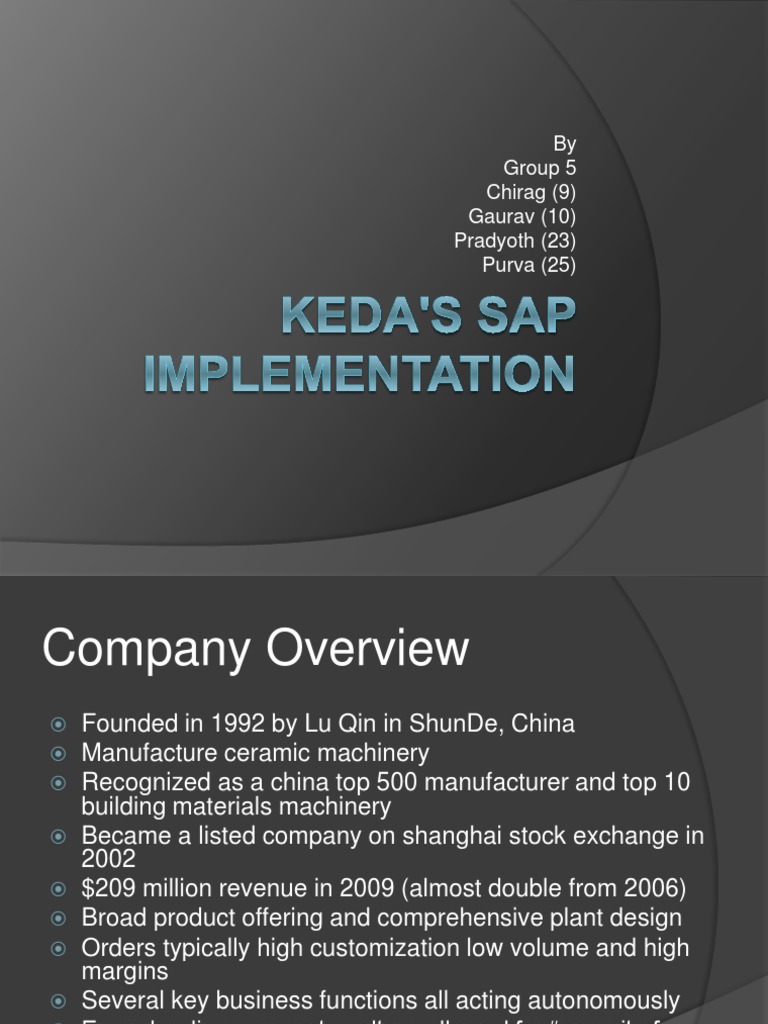 ERP Transformation at Keda | PDF | Enterprise Resource Planning | Business Process