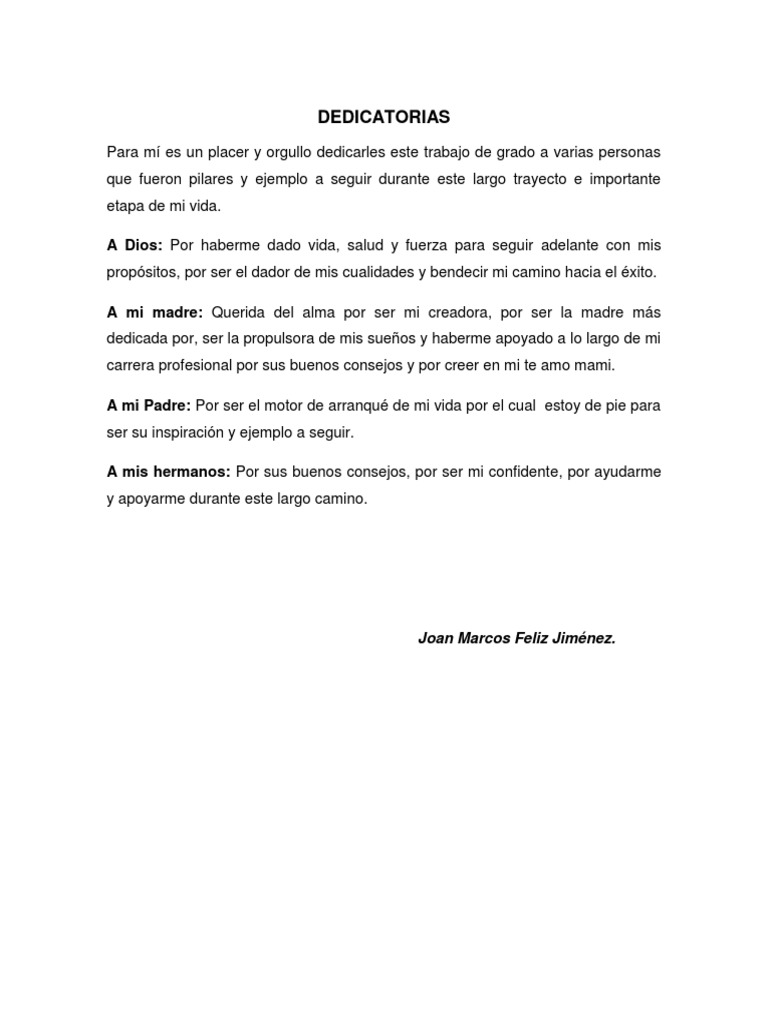 DEDICATORIAS | PDF