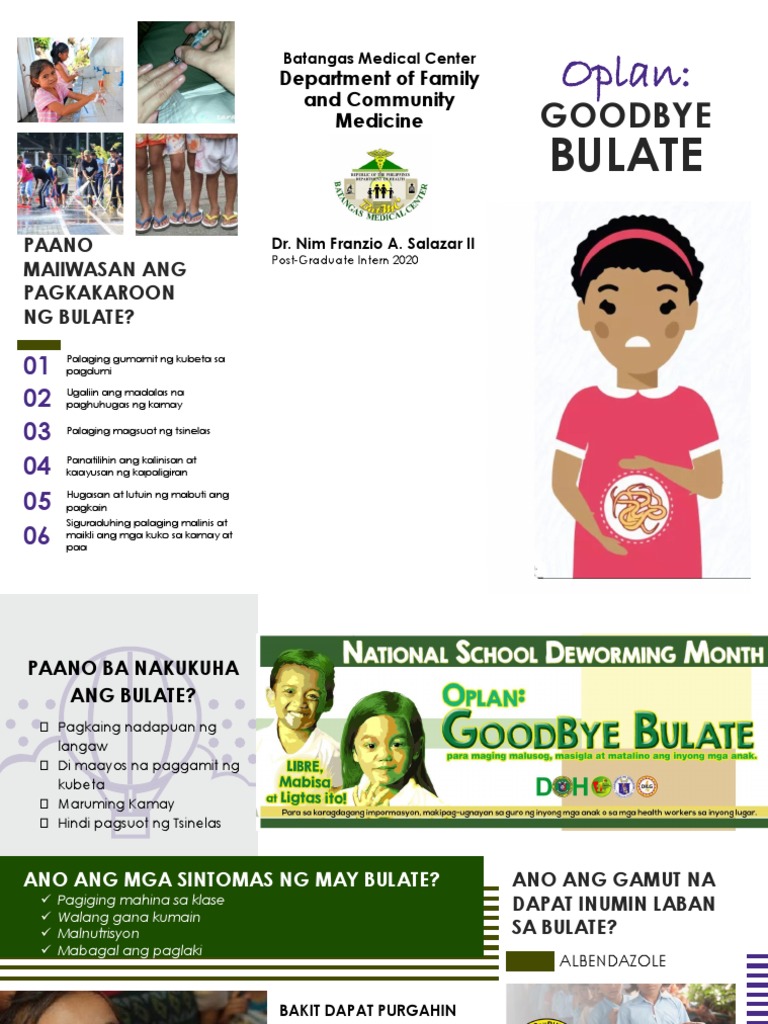 Deworming Pamphlet Philippines | PDF