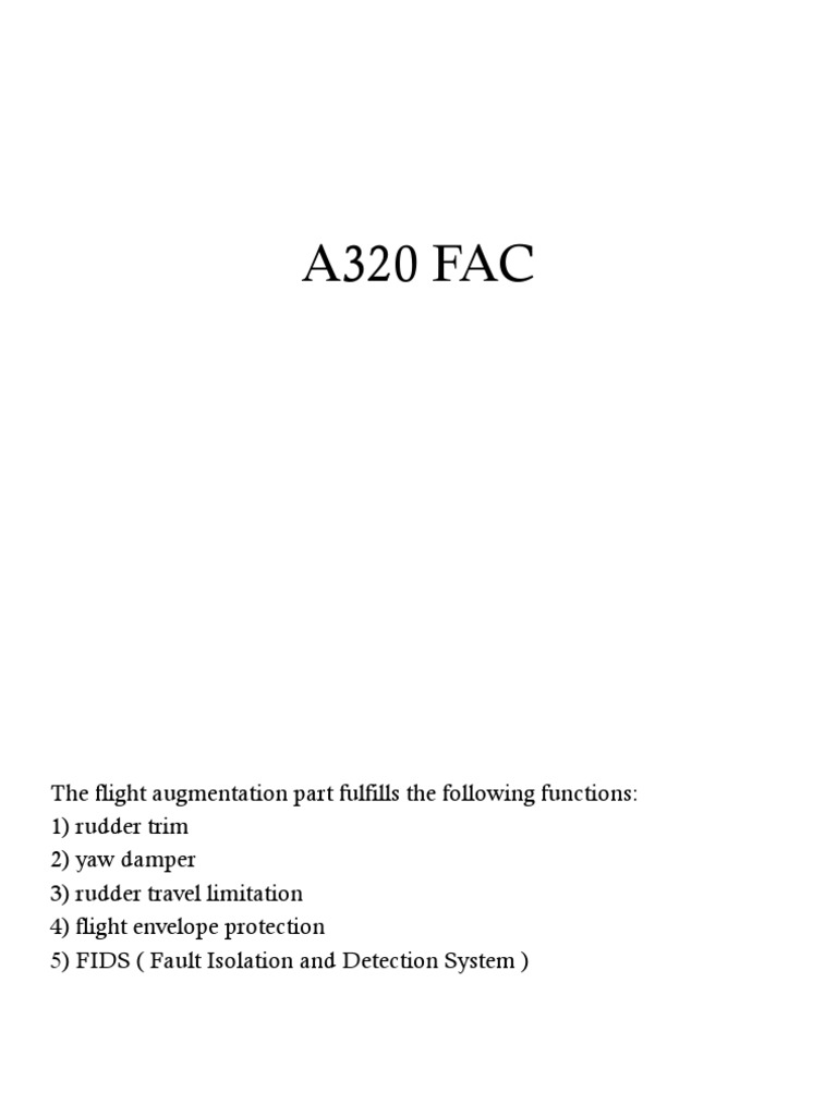 A320 Flight Augmentation Computer Functions | PDF | Computers ...