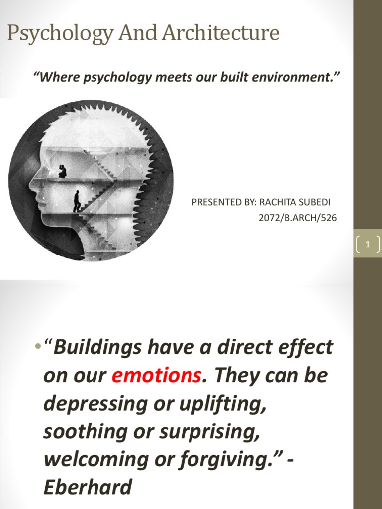Psychology in Architecture Explained | PDF | Built Environment | Space