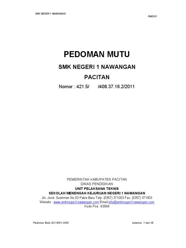 Pedoman Mutu | PDF