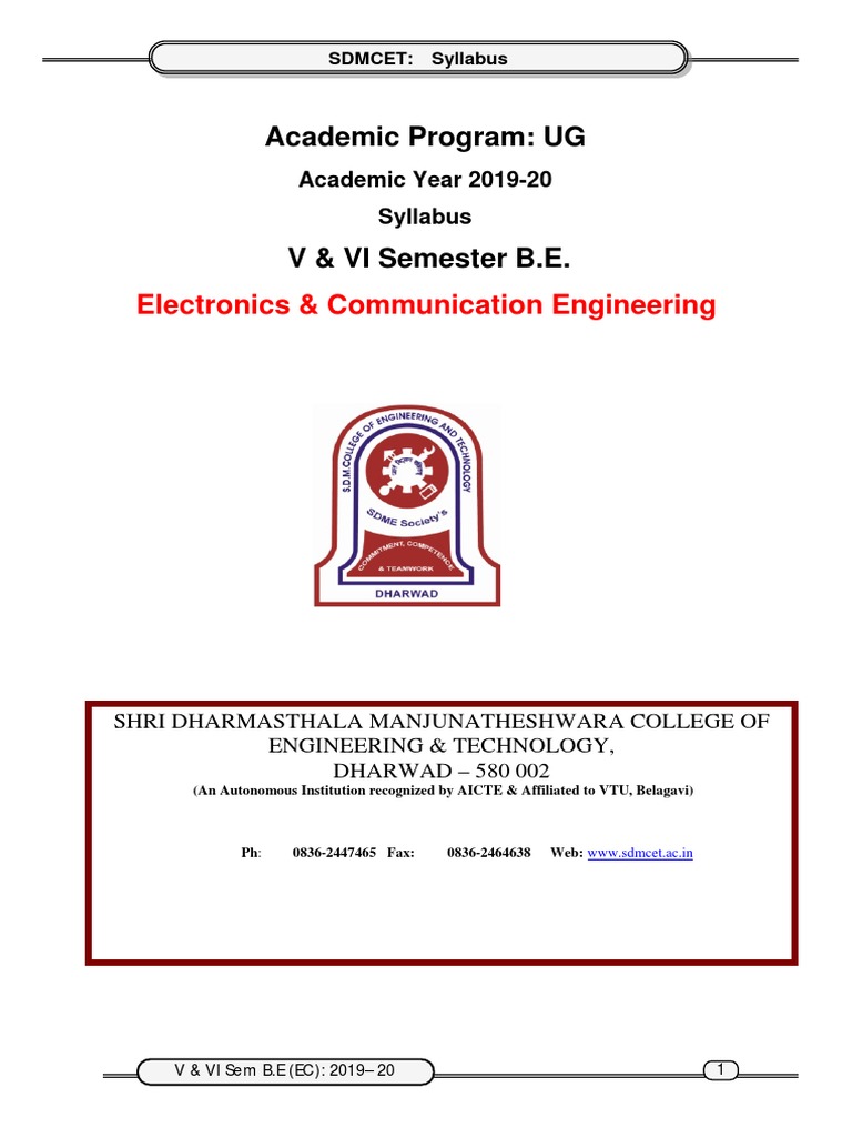 BE (ECE) Third Year 2019 20 PDF | PDF | Mosfet | Modulation