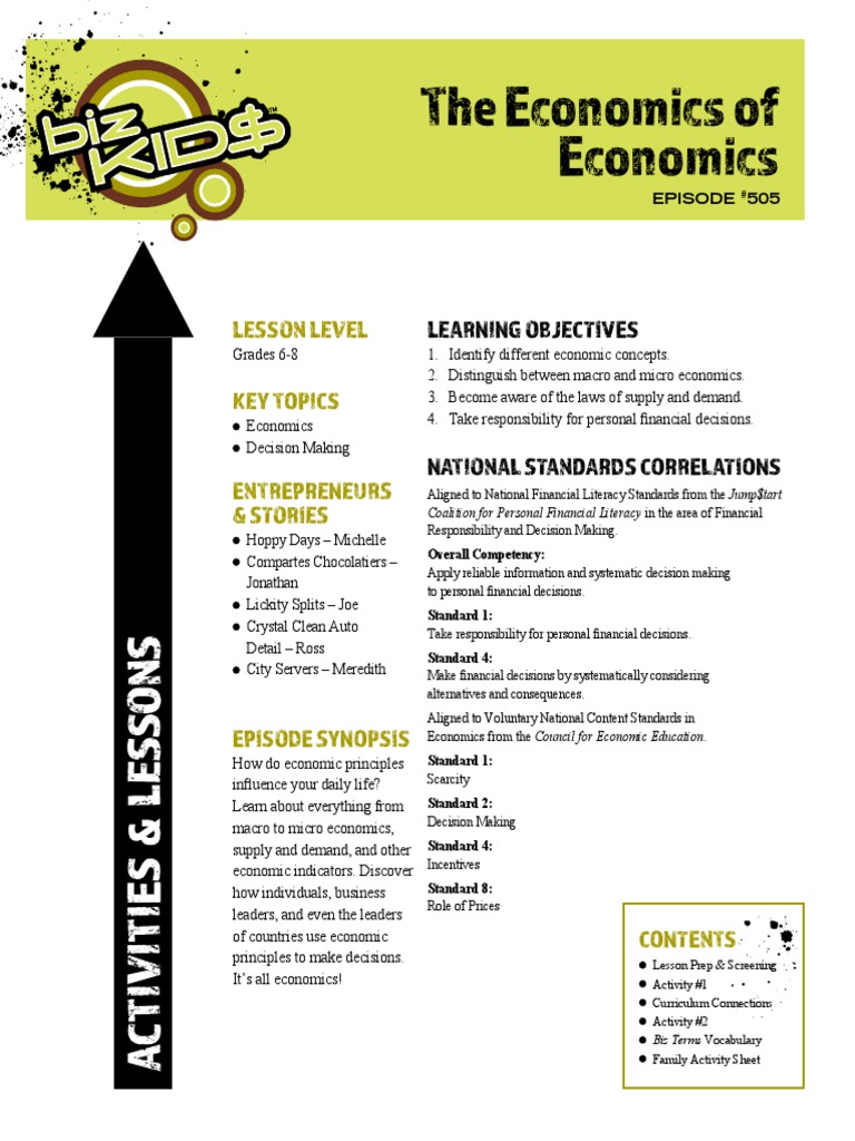 Economics and Financial Literacy for Teens | PDF | Supply And Demand ...