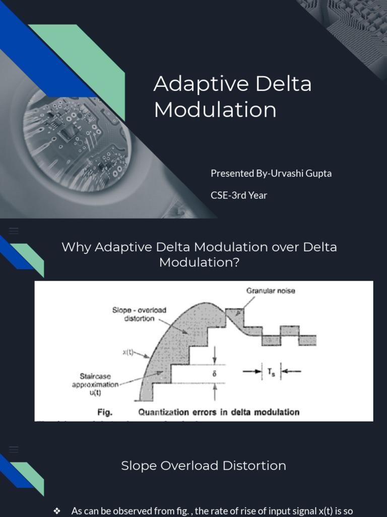 Adaptive Delta Modulation Pdf Computer Engineering Telecommunications