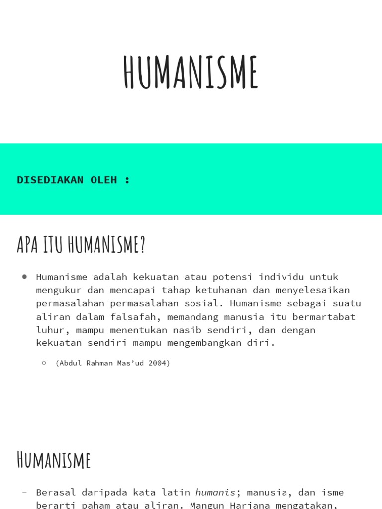 HUMANISME | PDF