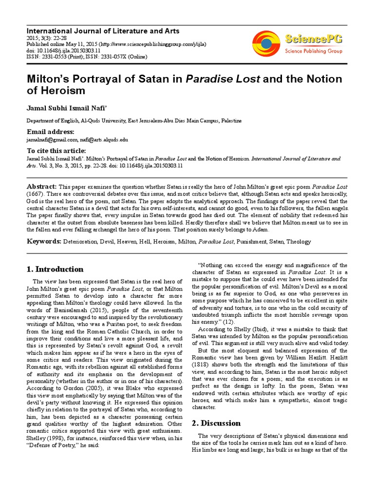Milton's Satan: Exploring the Debate Over Paradise Lost's Tragic Hero ...