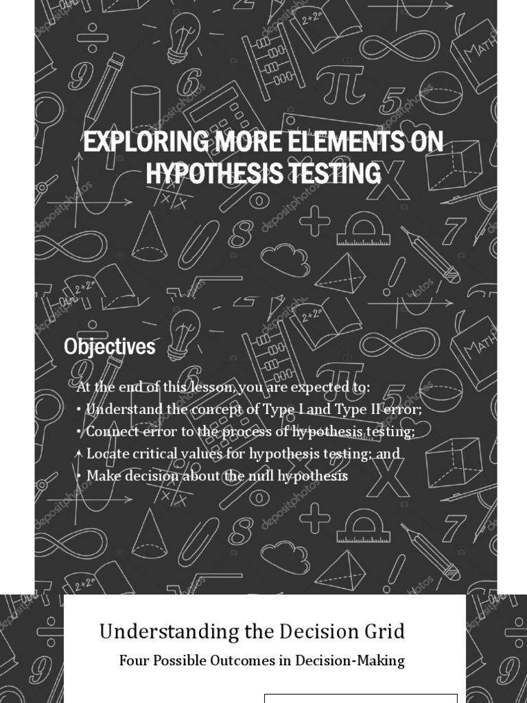 Elements of Hypothesis Testing Explained | PDF | P Value | Statistical ...