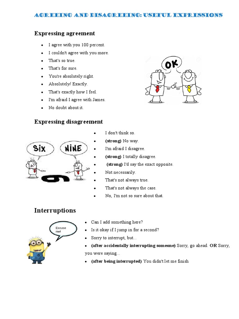 Agreeing and Disagreeing Expressions | PDF