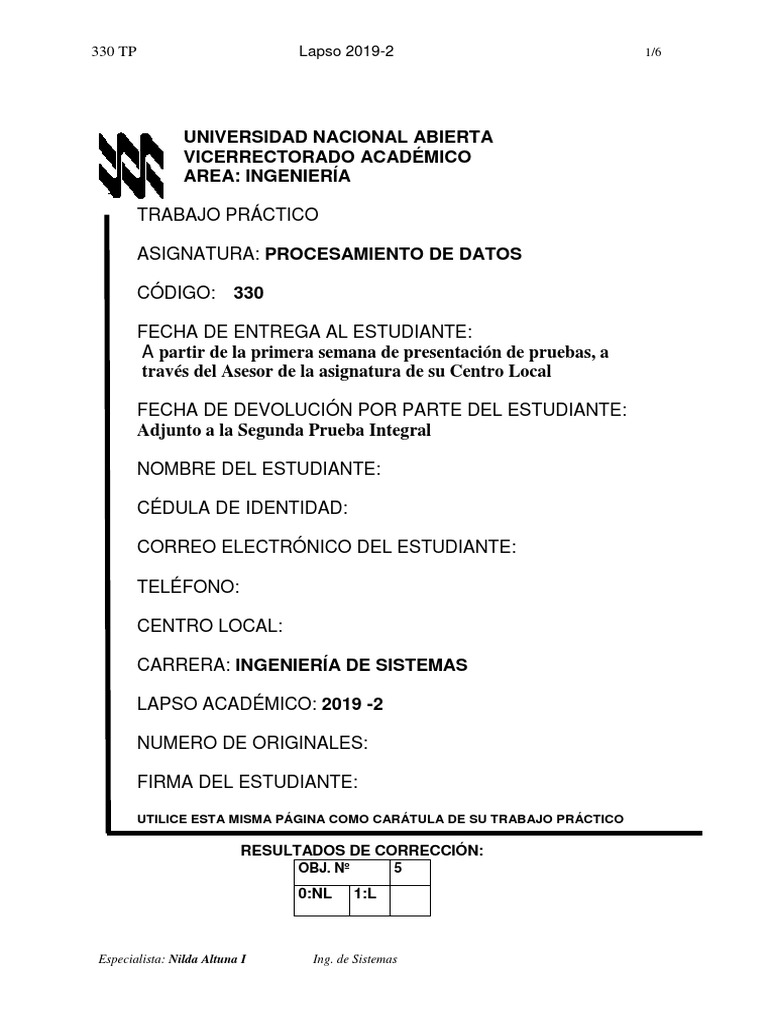 TP 330 2019-2 | PDF | Programa de computadora | Programación