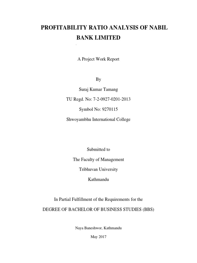 BBS Report PDF | PDF | Banks | Data Analysis