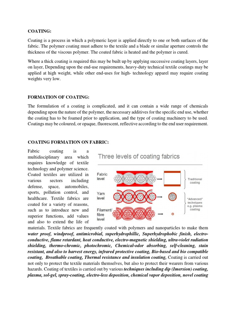 Coating Process Title | PDF | Textiles | Polymers