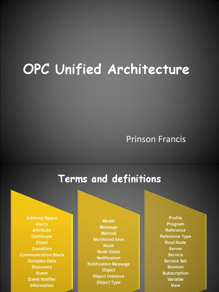 OPC Unified Architecture: Prinson Francis | PDF | Digital Technology ...