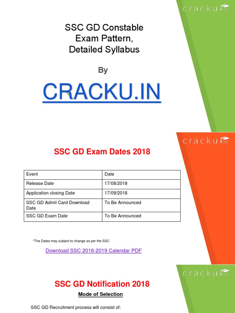 SSC GD Exam Syllabus | PDF | Test (Assessment) | Visual Acuity