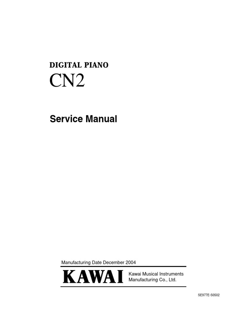 Kawai CN2 Service Manual | PDF | Tempo | Manufactured Goods