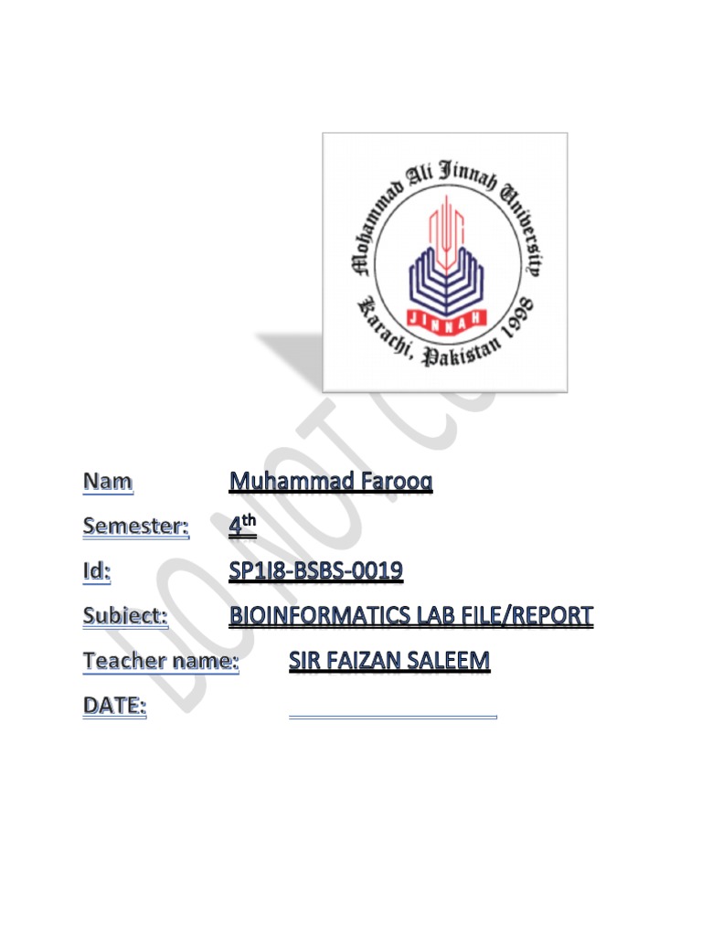BIOINFORMATICS LAB Report | PDF | Single Nucleotide Polymorphism | Gene