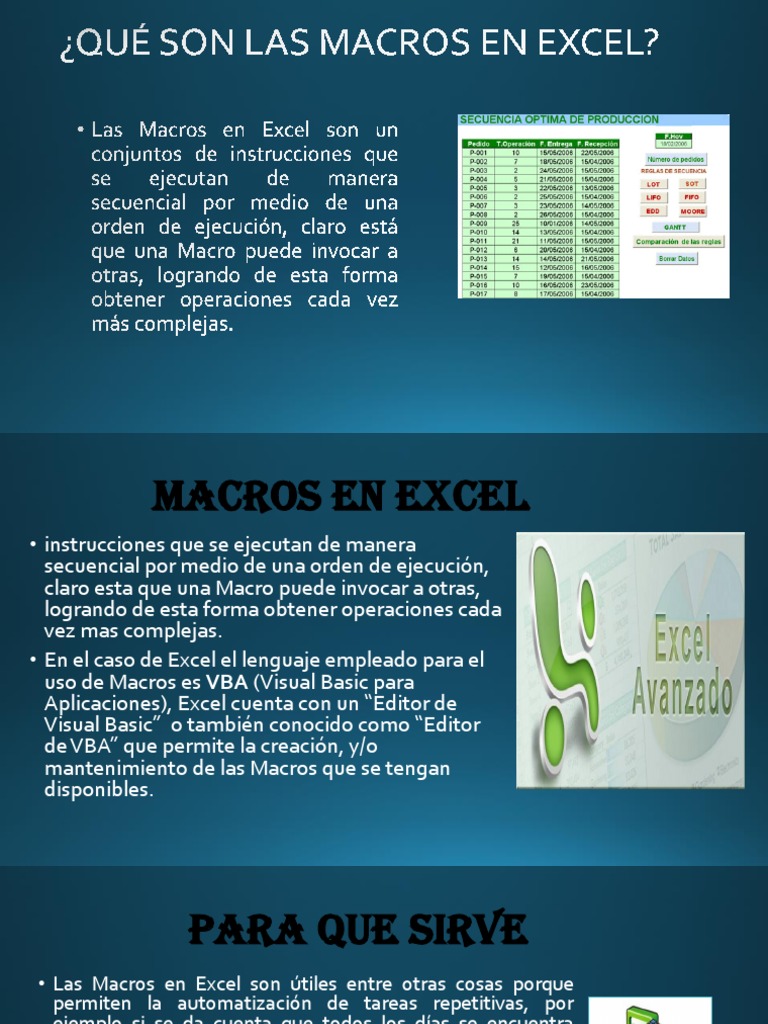 Guía paso a paso para crear y utilizar macros en Excel | PDF | Macro (informática) | Visual ...