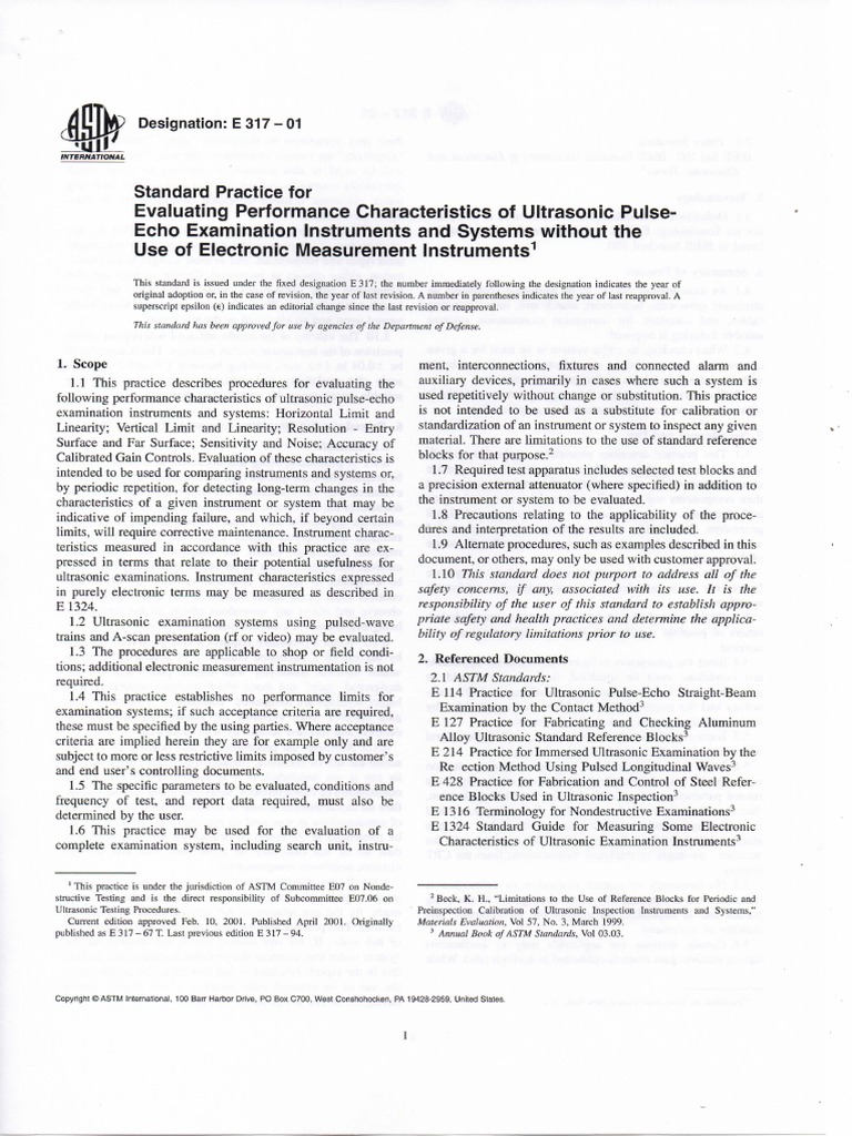 Astm E317 01pdf PDF | PDF