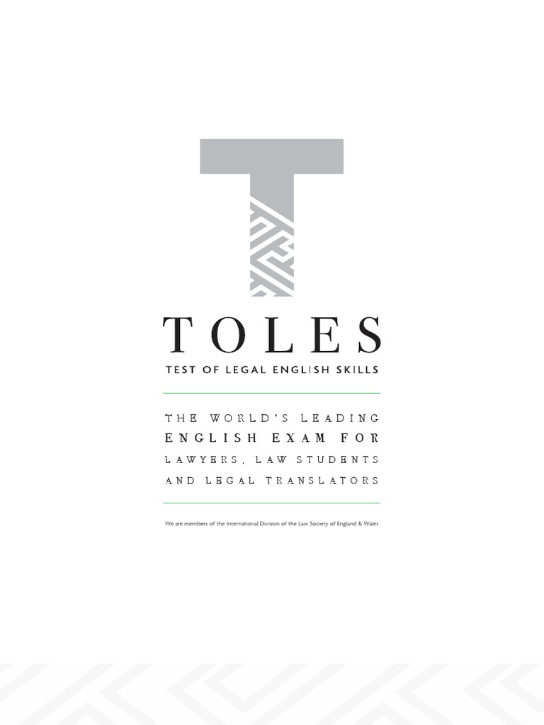 Broshyura TOLES Tests of Legal English Skills | PDF | Test (Assessment ...