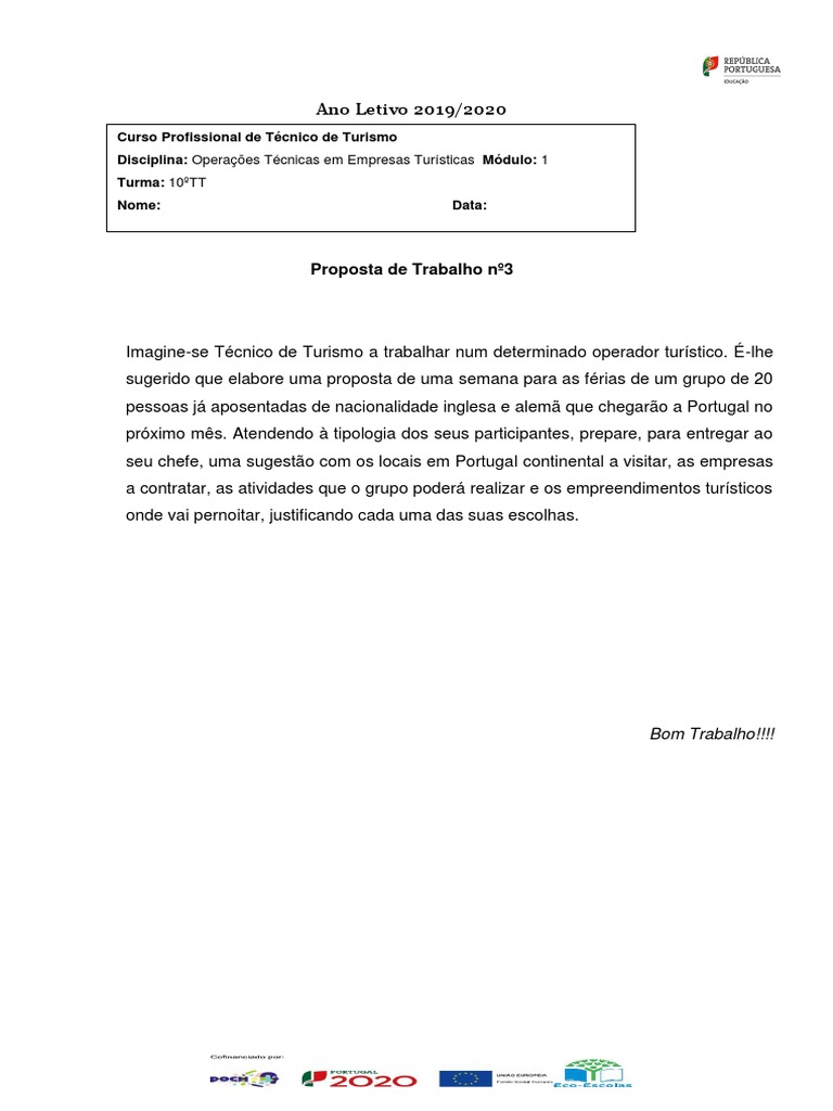Proposta de Trabalho 3 | PDF