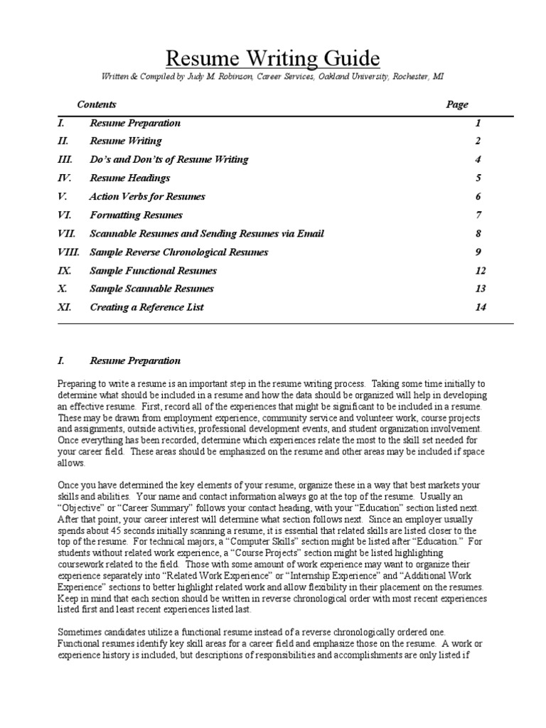 Resume Writing Guide | PDF | Résumé | Sales