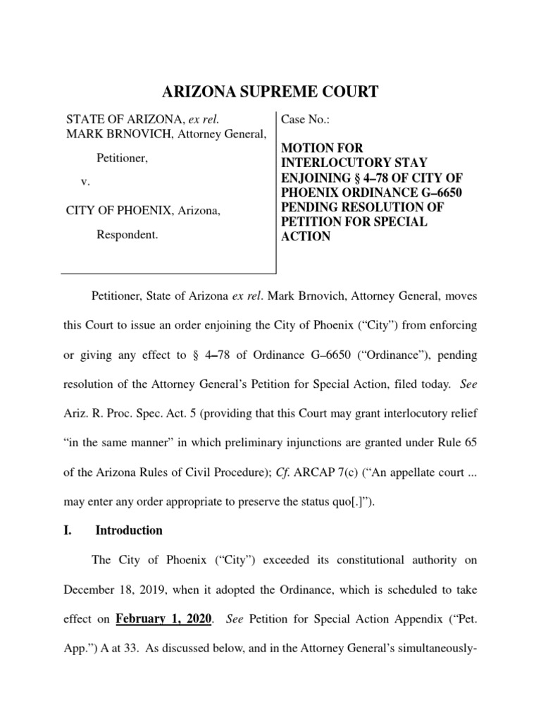 Motion For Interlocutory Stay | PDF | Injunction | Public Law