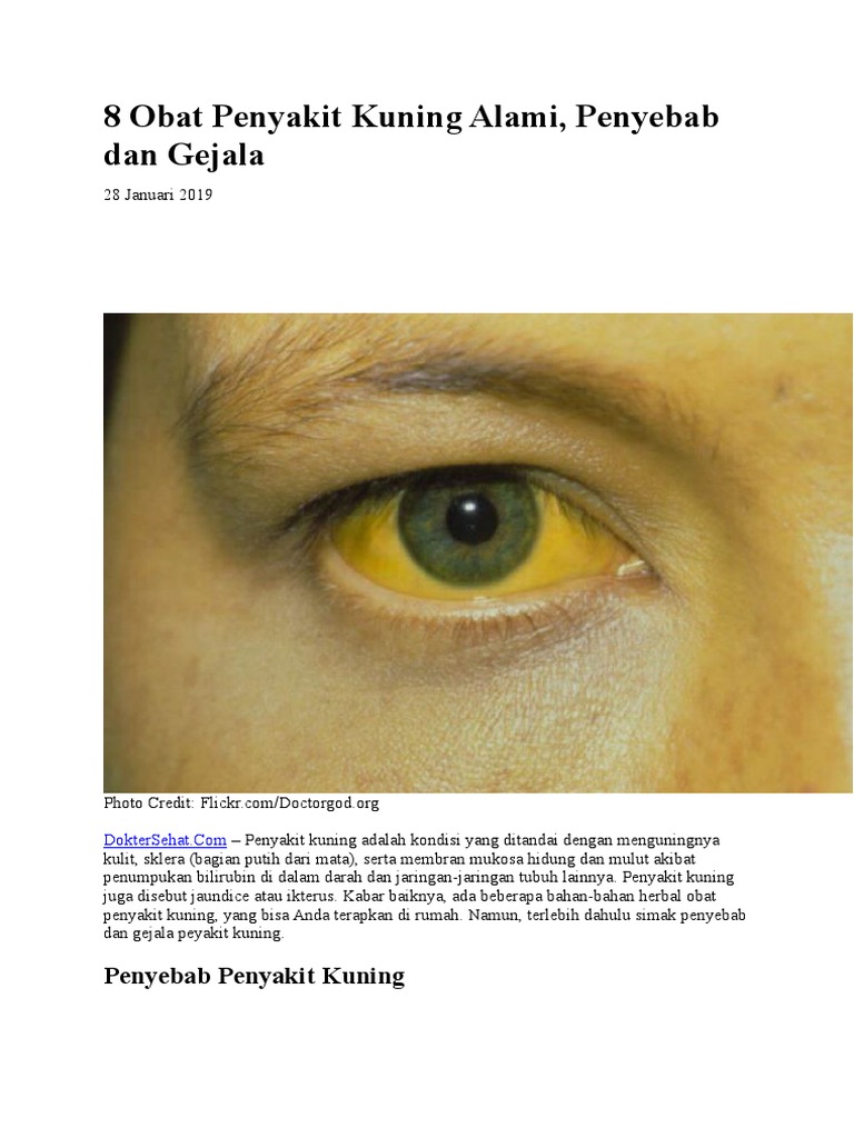 Obat Alami dan Penyebab Penyakit Kuning | PDF | Kesehatan Holistik ...