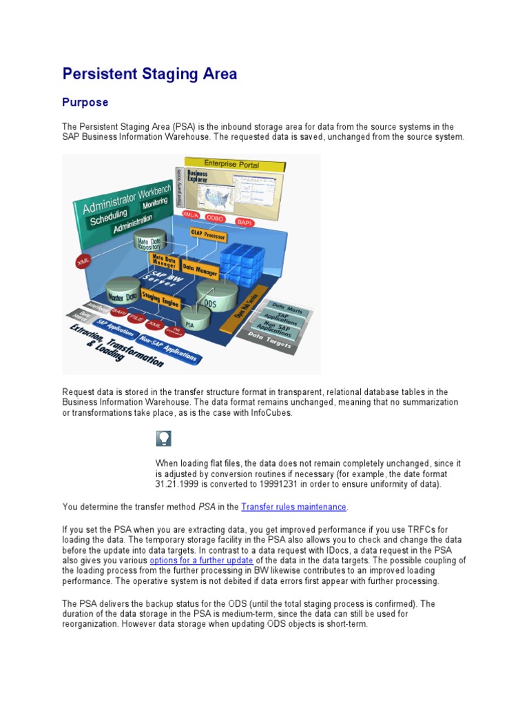 Persistent Staging Area: Purpose | PDF | Subroutine | Information