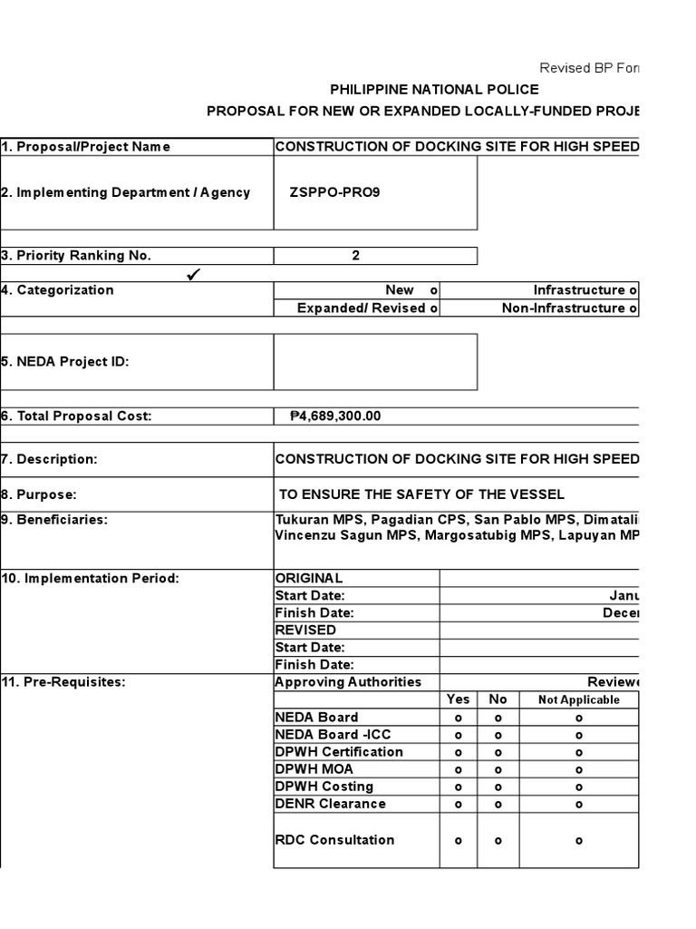 Revised BP Form 202 for Docking Site | PDF | Economies | Business