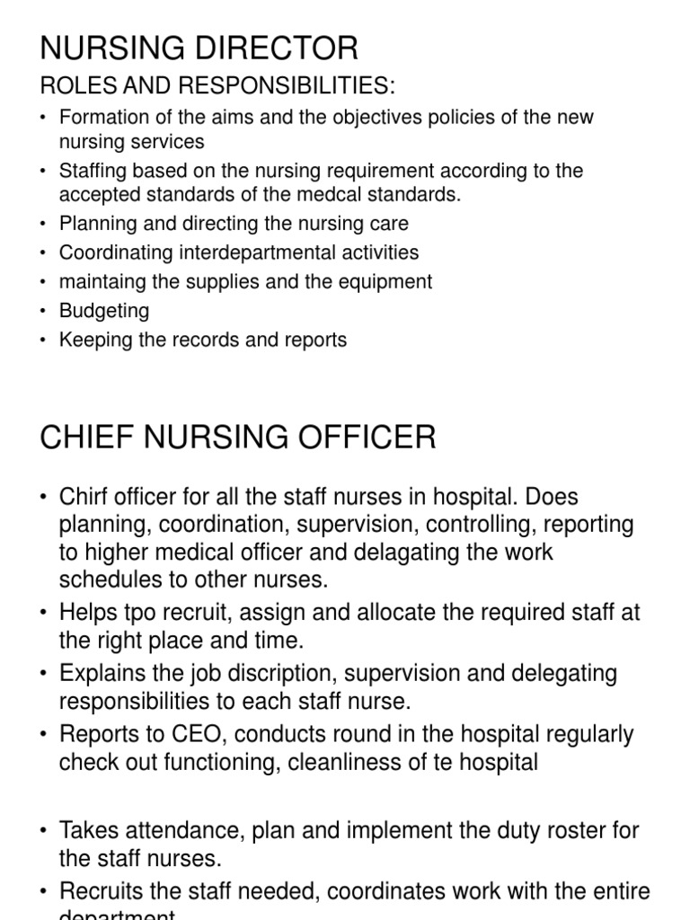Nursing Director | PDF | Nursing | Hospital