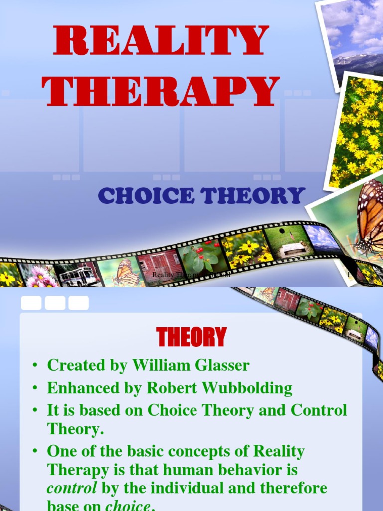 Reality Therapy | PDF | Psychotherapy | Mental Health