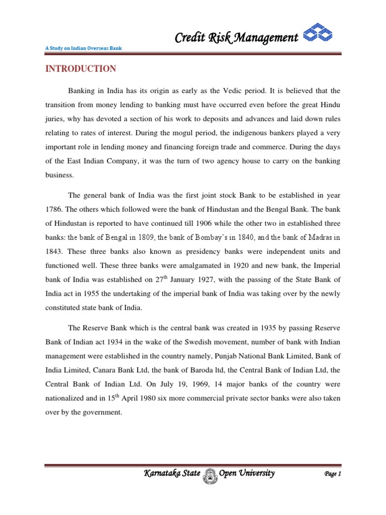 Credit Risk Management | PDF | Credit Risk | Risk Management