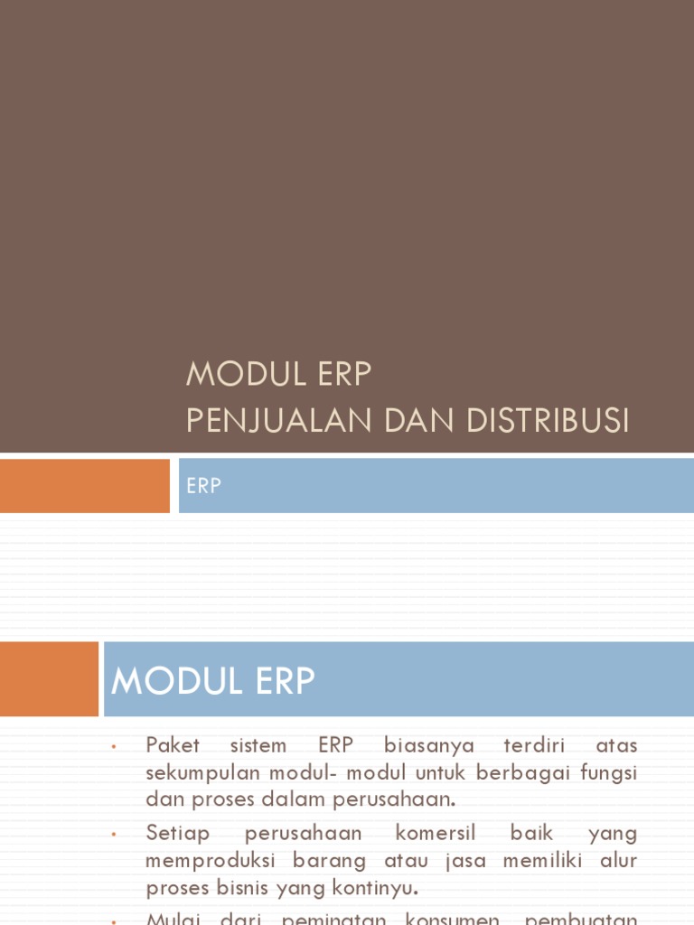 Modul ERP Penjualan Dan Distribusi | PDF