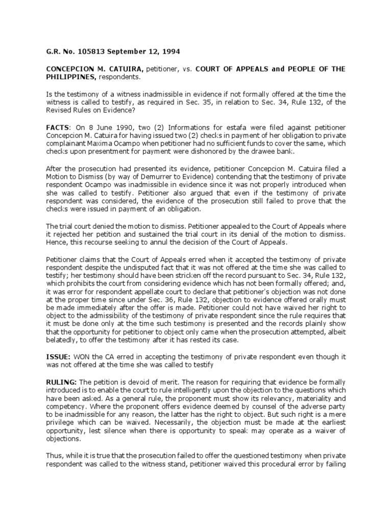 Rule 132 Sec 34 | PDF | Witness | Testimony