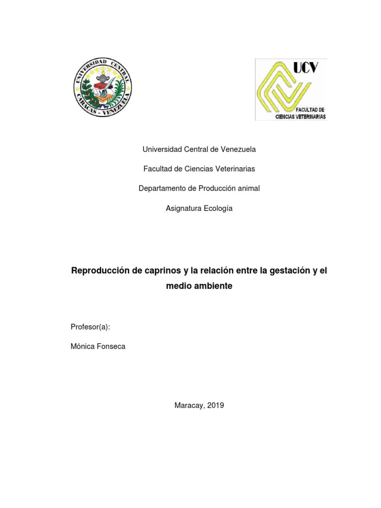 Reproducción Caprina y Ecología en Venezuela | PDF | Cabra | Carne