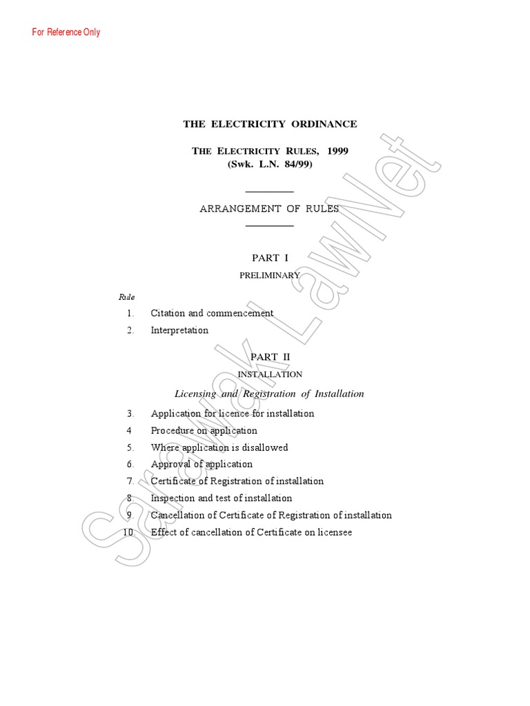 Electricity Rules 1999 Overview | PDF | Electrical Substation | High ...