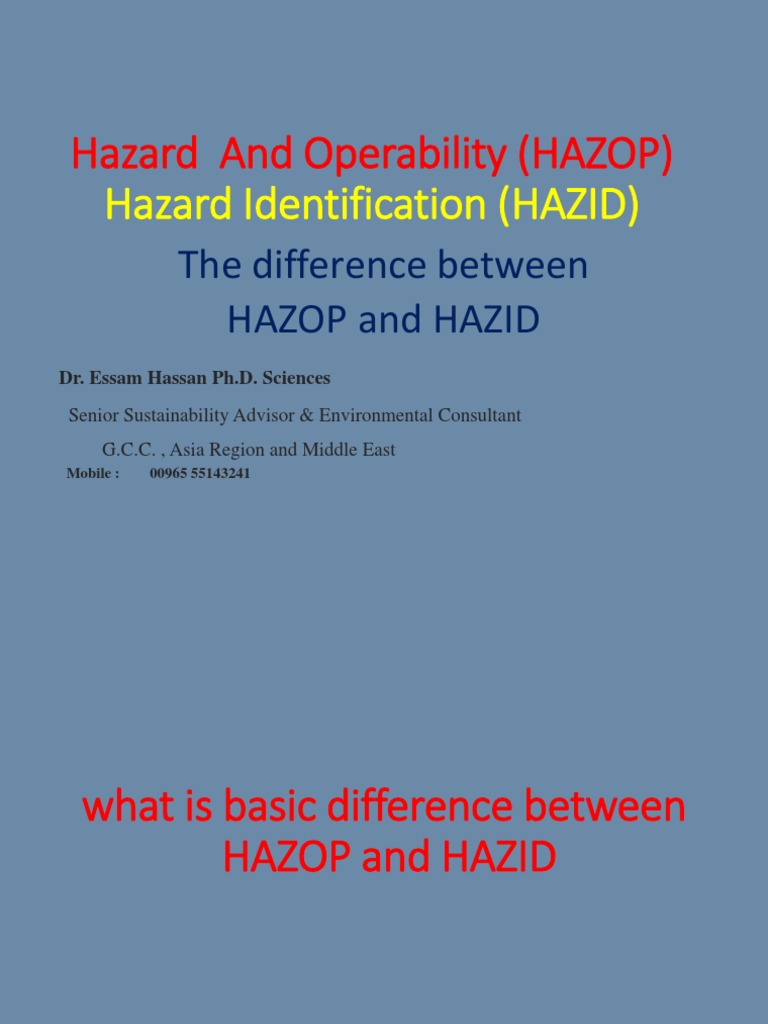 What Is Basic Difference Between HAZOP and HAZID | PDF | Hazards | Risk ...