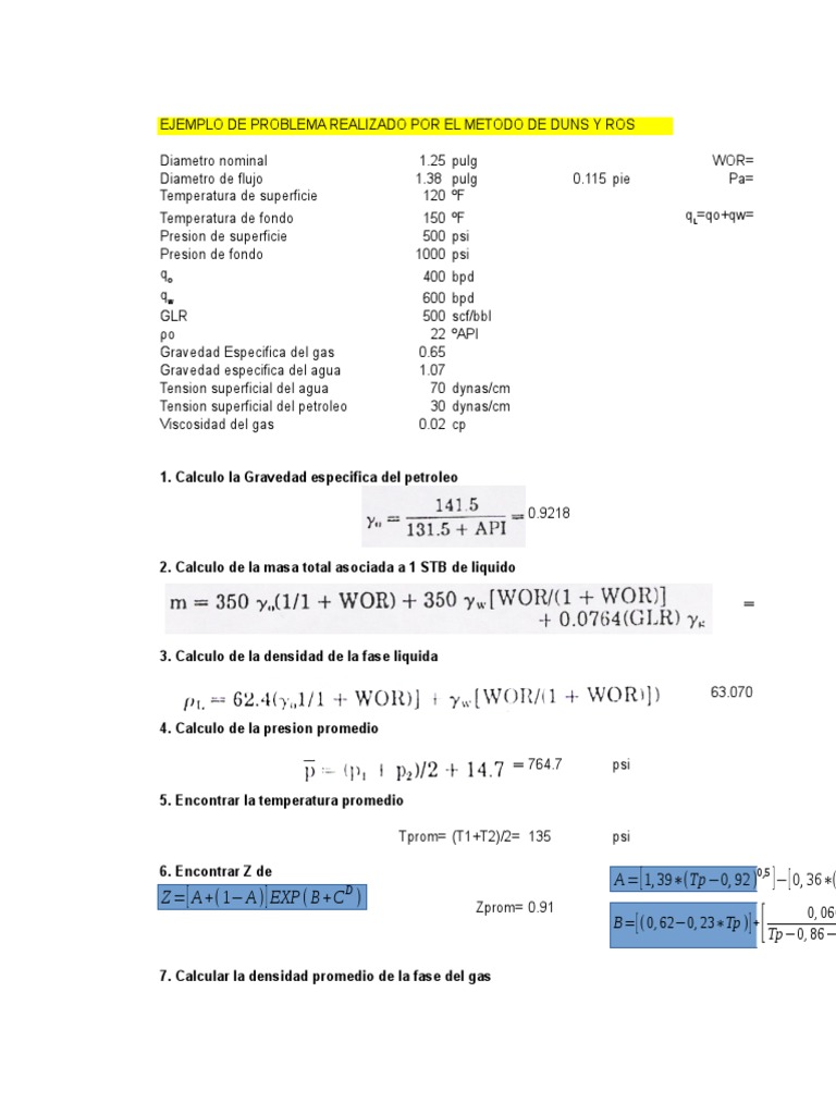 Calculos Duns y Ros | PDF | Líquidos | Mecánica de fluidos