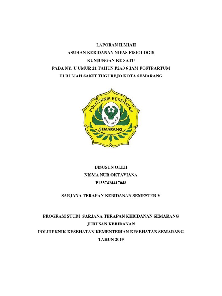 Asuhan Kebidanan Nifas di Puskesmas Bulu Lor | PDF