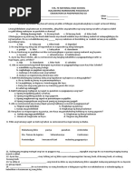 Pretest - Post Test Esp 10 Q1 | PDF