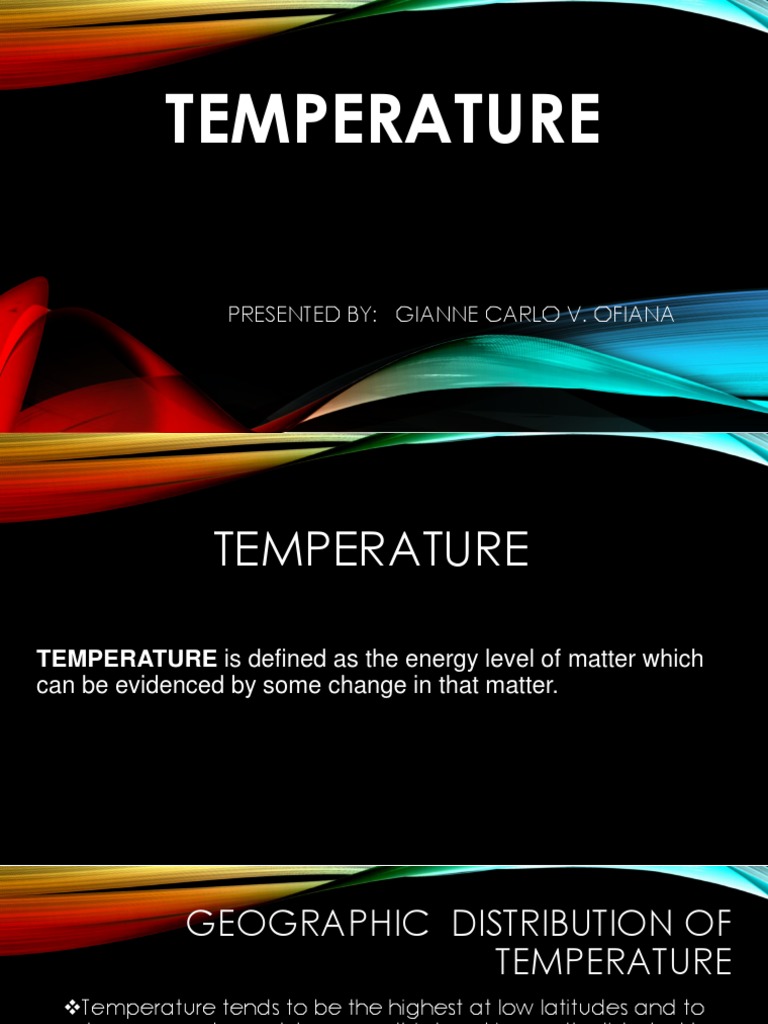 Temperature and Humidity Presentation | PDF | Atmosphere Of Earth ...