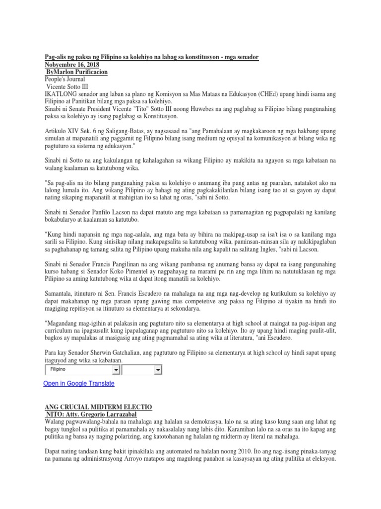 Salin Sa Tagalog (Editorial) | PDF