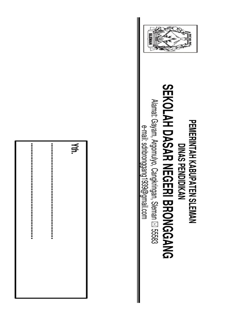 Contoh Cover Surat Amplop | PDF