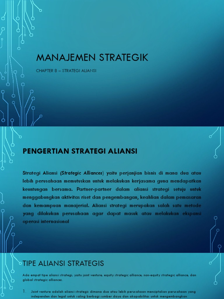Bab 8 - Strategi Aliansi | PDF