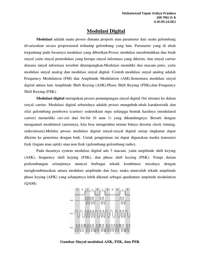 Modulasi Digital | PDF