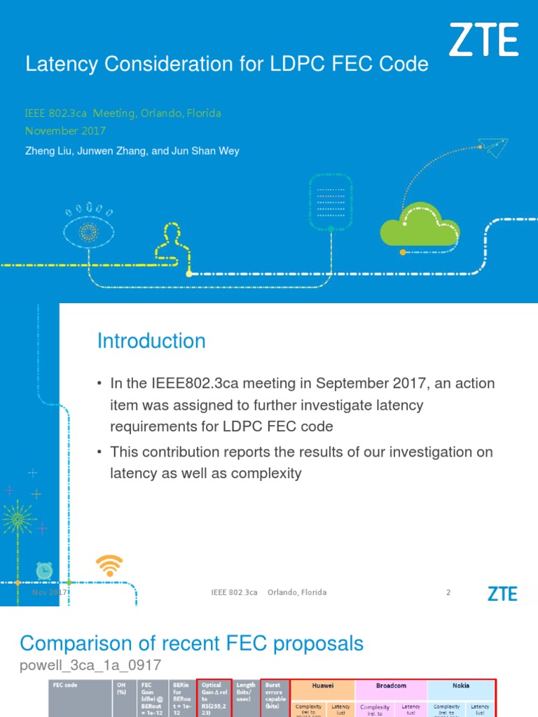 Latency Consideration For LDPC FEC Code Wey - 3ca - 1a - 1117 | PDF ...